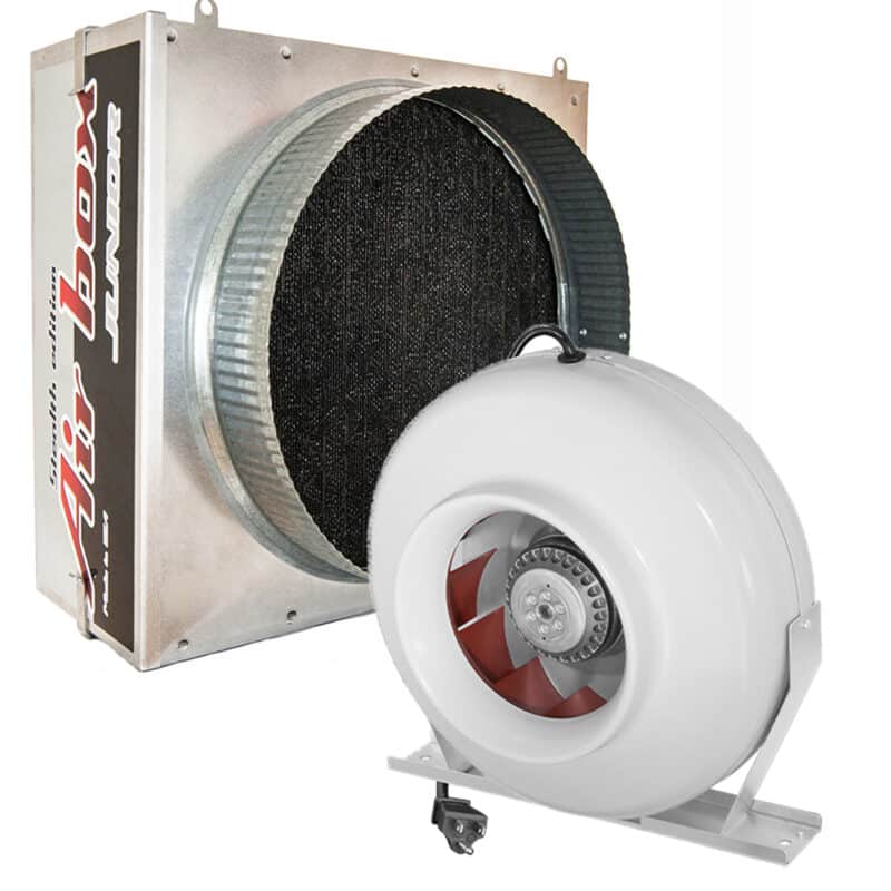 Air Box 1 Stealth Edition 500 CFM 4" Flanges Charcoal Inline Filter